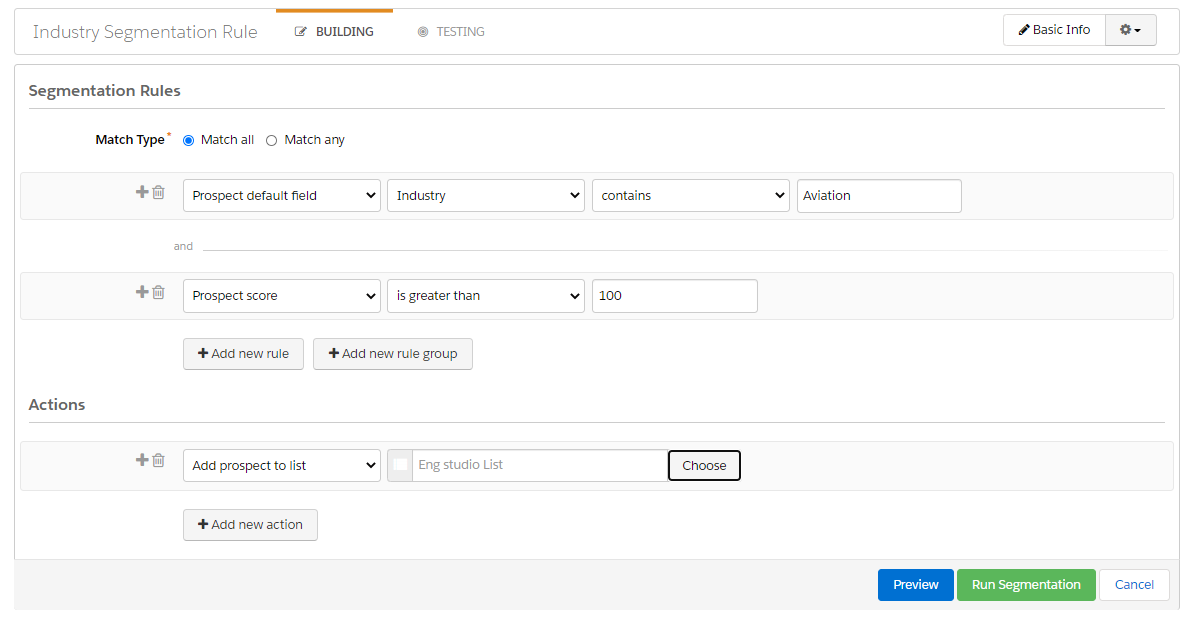 Pardot Segmentation Rules | Tether