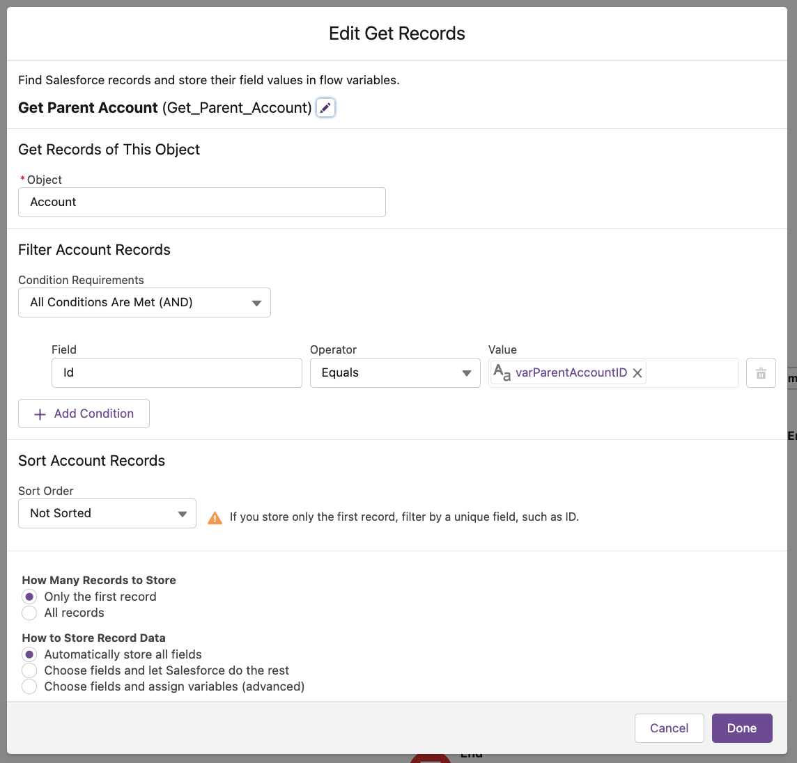 How to Reference the Highest Level of an Account Hierarchy in Flow ...